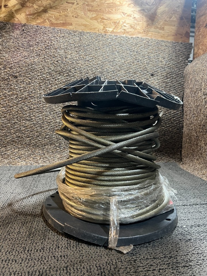 Roll Of 100 Feet Twisted Round Metal Cable Silver Gray | eBay UK