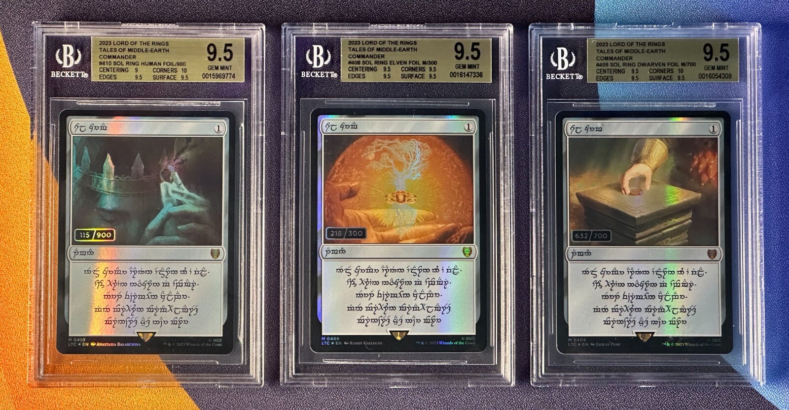 MTG LOTR Lord of the Rings | Serialized Sol Ring Set | 300 700 900 ...