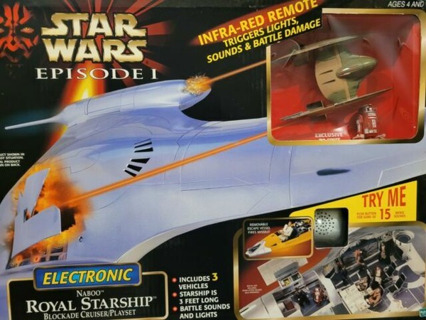 Star Wars Episode 1 Electronic Naboo Royal Starship Blockade Cruiser ...