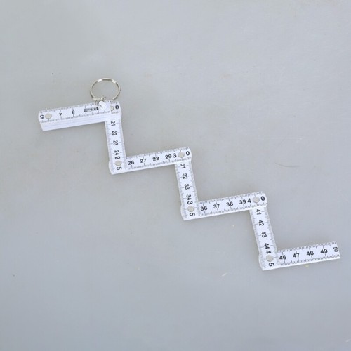 Effective 0.5m Plastic Foldable Measuring Tool Keychain Ruler For ...