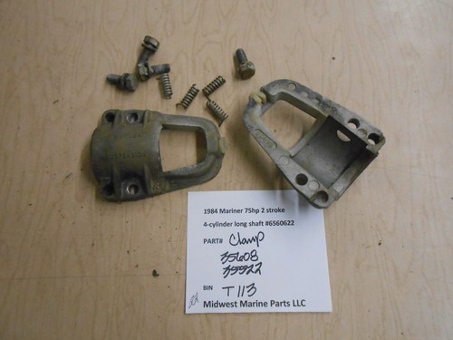 35608 35522 Mariner 75hp 1984 6560622 Outboard Motor lower clamps T113 ...