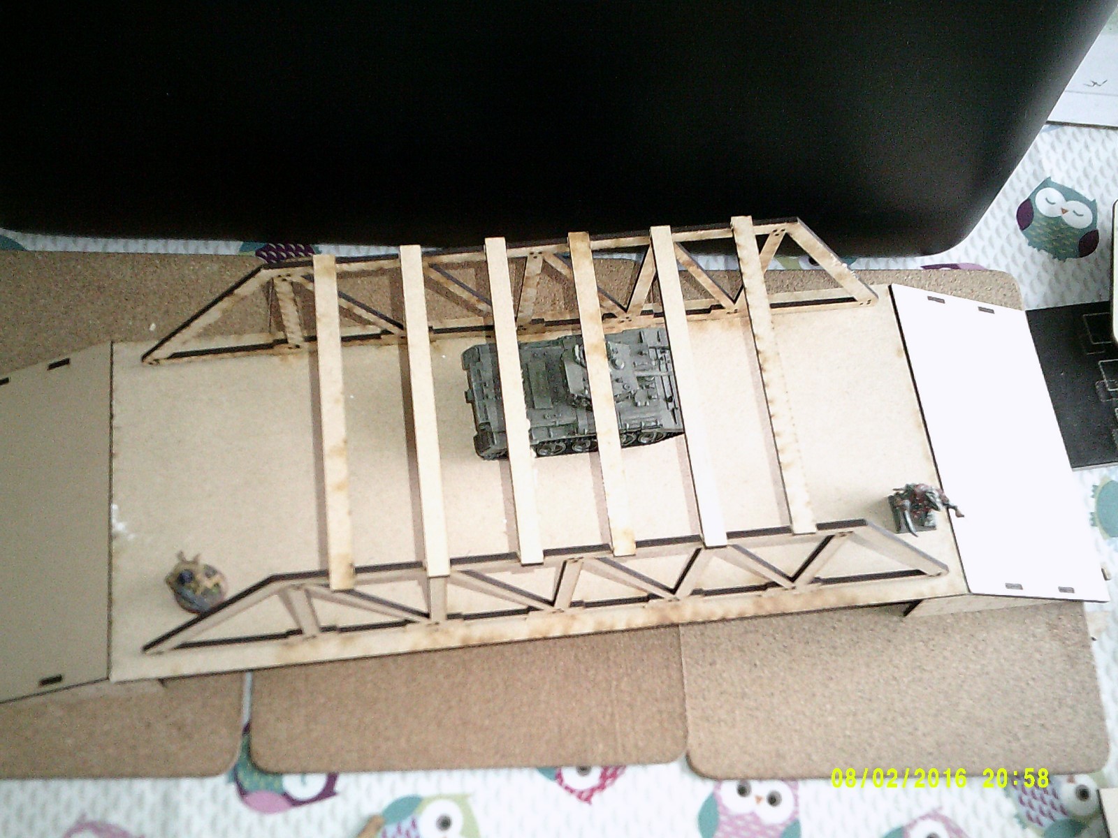 28mm Large WW2 Iron Ribbed Truss Bridge Scenery 450mm 3mm Laser Cut ...