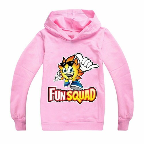 Kids Fun Squad Gaming Print Long Sleeve Hoodie Hooded Tops Jumper ...