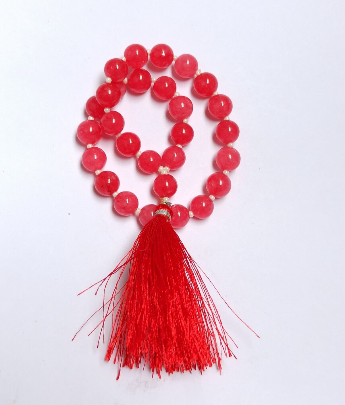 Red Hydro Round Hand Japa Mala Guru Mala Meditation Mala 27 Beads ...