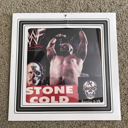 Vintage WWE WWF STONE COLD STEVE AUSTIN Carnival/Fair Prize 8"x8” Frame ...