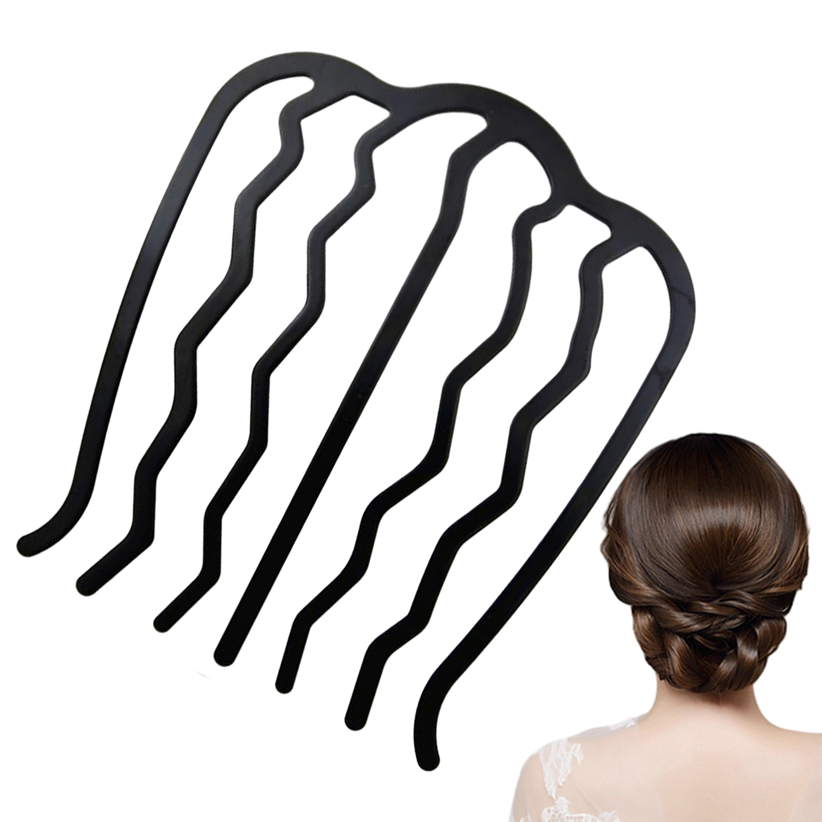Hair Side Combs Vintage Hair Fork Clip U Shape French Twist Hair Pin Me ...