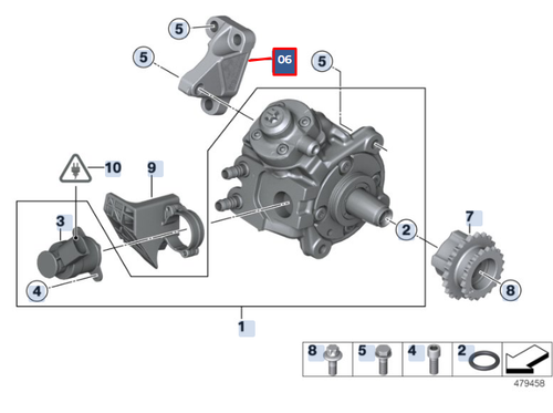 Support de pompe haute pression BMW X1 F48 13518511628 8511628 NOUVEAU ...