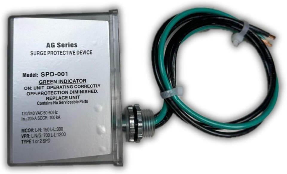 120/240 VAC Universal HVAC Surge Protective Device SPD-001, TPMOV ...