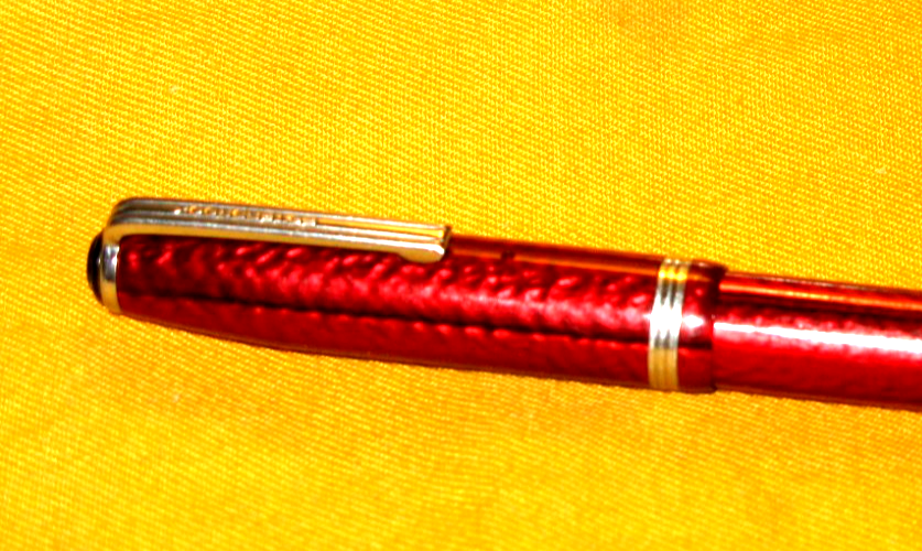PRE-OWNED RED SJ ESTERBROOK FOUNTAIN PEN W/1555 STEEL NIB WITH NEW SAC ...