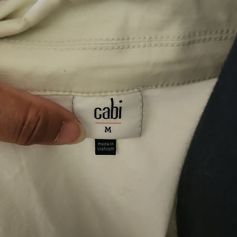 Cabi womens Kenya Jacket #5659 Bone size Medium Button Down Cotton ...