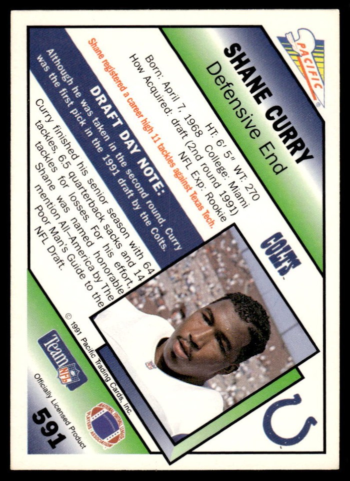 1991 Pacific #591 Shane Curry Near Mint or Better | eBay