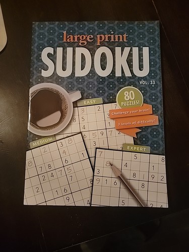 Large Print Sudoku Papp Puzzles Volume 33 NEW 8”x11” | eBay