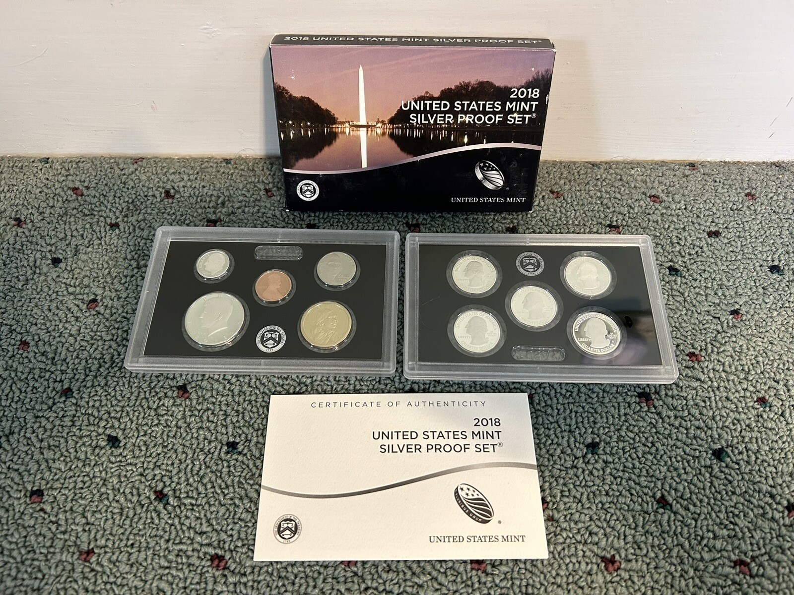 2018 US Mint Silver Proof Set 10 Coins With OGP & COA | eBay