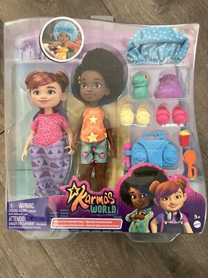 Karma's World Doll Set of 2, Sleep Over, w/ Accessories, New and sealed ...