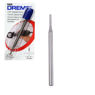 Dremel 569 1.6mm Grout Removal Bit Pack of 1 by tyzacktools ...