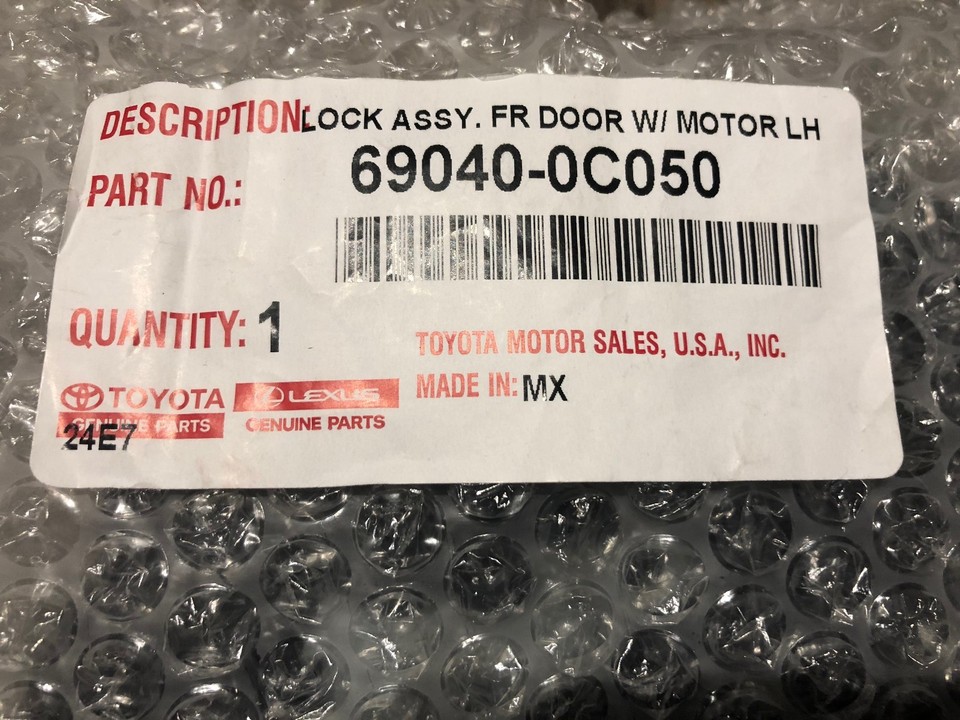 Genuine Toyota Lexus Driver Door Lock Actuator with Motor 69040-0C050 ...