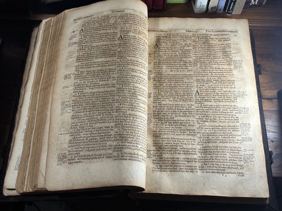 Dutch Pirated KJV Folio Bible 1708, Original Brass Work And 5 Maps By J ...