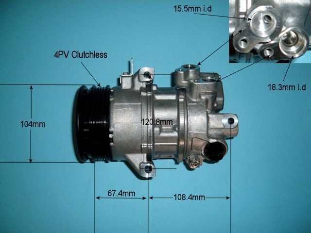 AutoAir Aircon Compressor 14-7003 For Mitsubishi Colt Czc Vi Lifetime ...