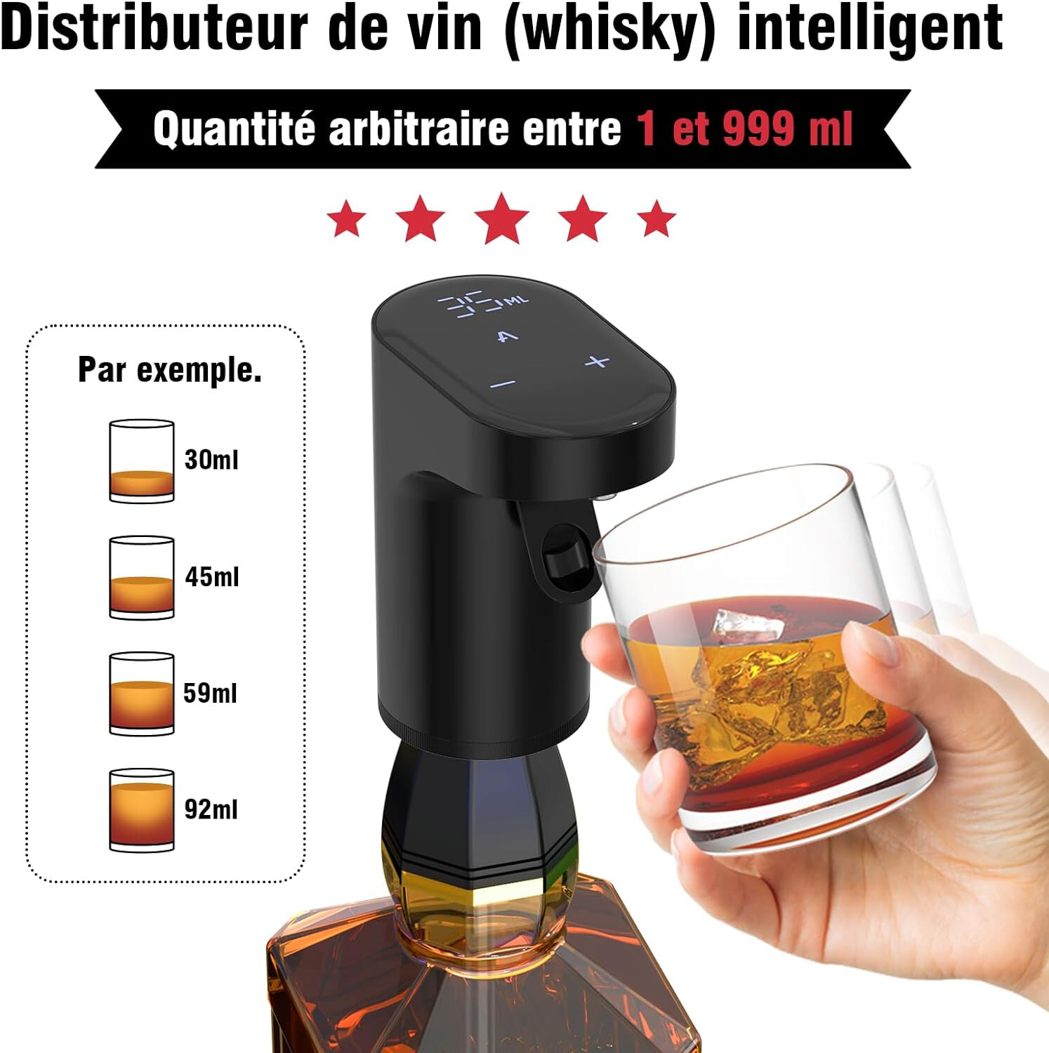 Redsack Wine Dispenser Electric Decanter Aerator Whiskey Pourer Pump ...