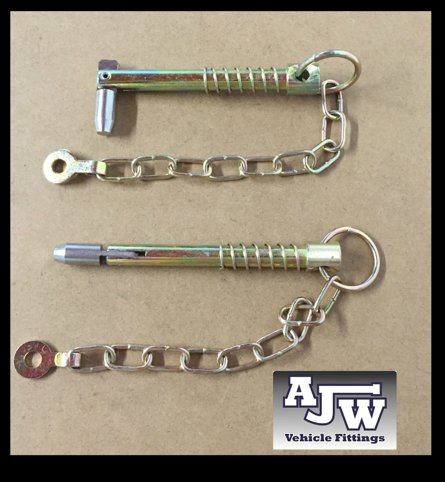 1 x Sword Pin and Chain 12.5mm x 102mm Trailer Parts Cotter Linch Pin ...