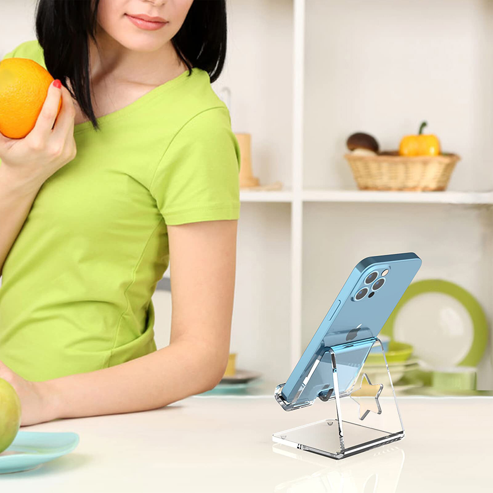 Acrylic Mobile Phone Stand Lightweight Smartphone Holder Office Desk ...