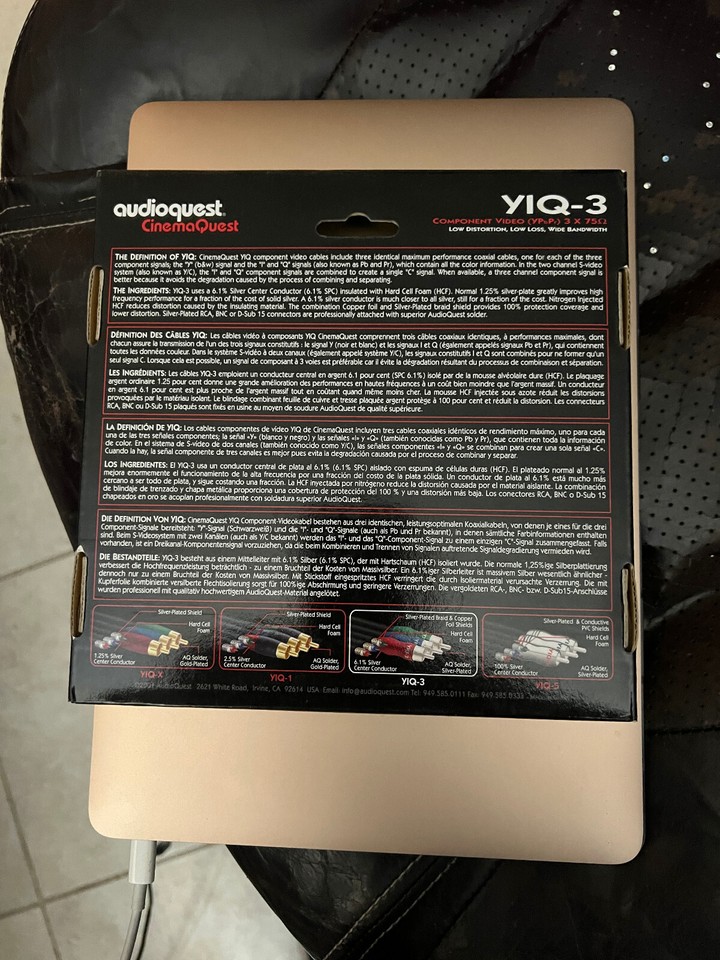 YIQ-3 Component Video YPbPr 2 Meters ( Audiophile High End Component ...