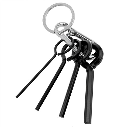 4 Pack Standard Hex Dogging Key Allen Wrench Set Fit On Keychain Push ...