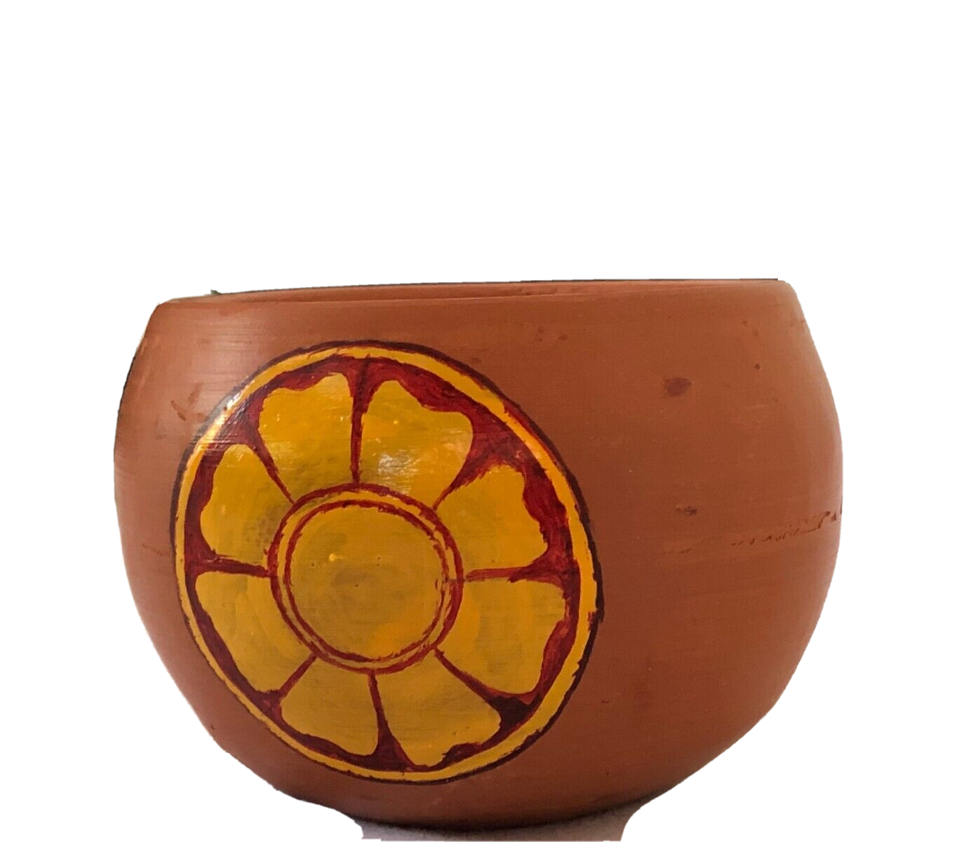 Small Clay Pot For Growing Cactus Ceylon Handmade Painted Attractive ...