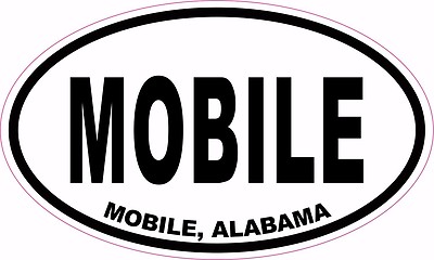 MOBILE ALABAMA AL oval vinyl sticker decal 5x3 | eBay
