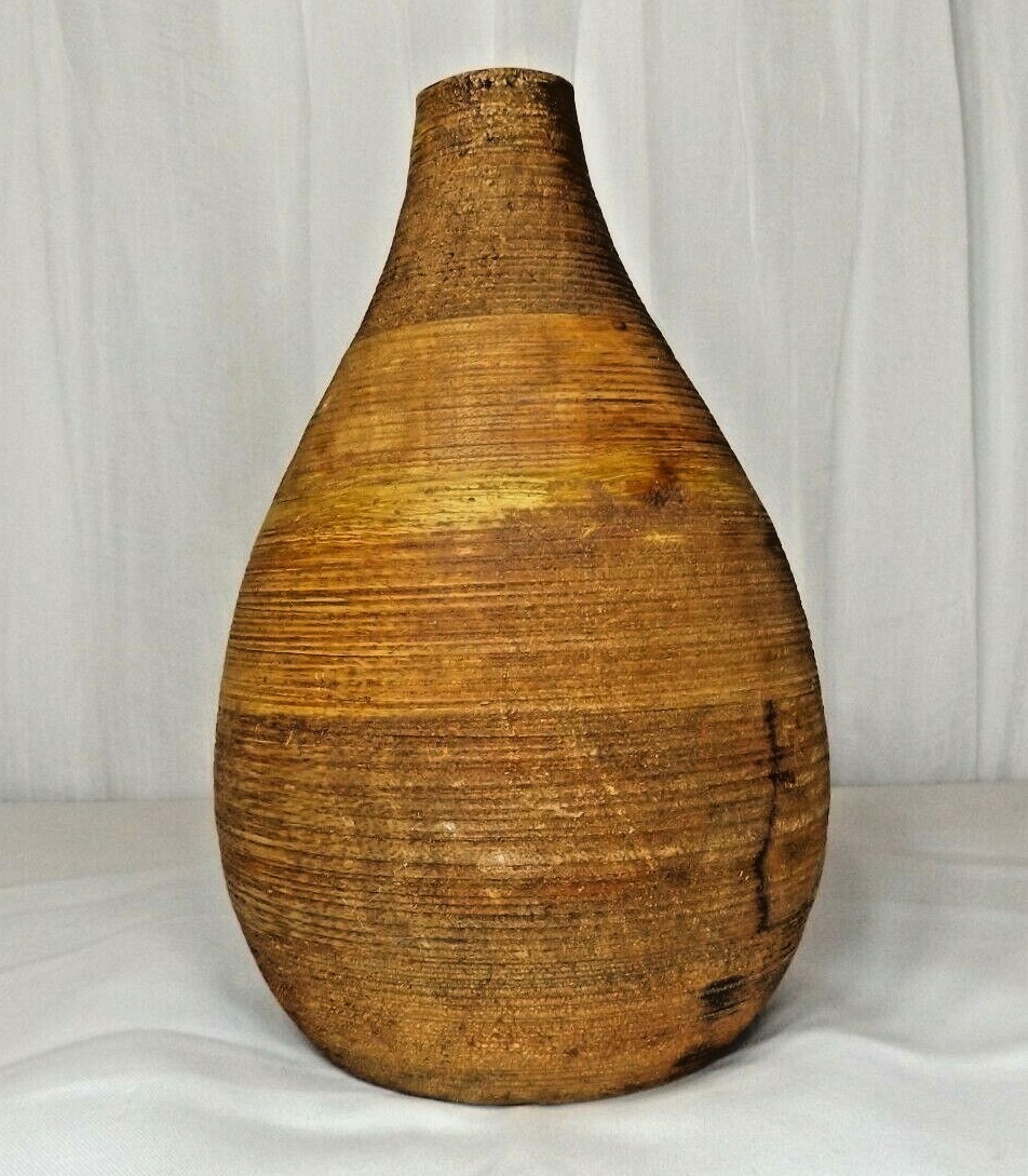 Jennifer Farrell Collection Wooden Vase 6.1 x 9.25" Unique Home Décor ...