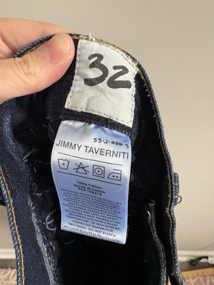 Jimmy Taverniti Denim Men’s Low Rise Slim Straight Selvedge Redline 32 ...