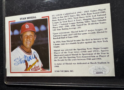 Stan The Man autographed Stan Musial Card | eBay