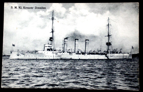 60376 AK Ship S.M. Small Cruiser Dresden around 1910 | eBay