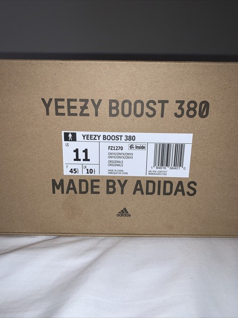 Size 11 - adidas Yeezy Boost 380 Onyx Non-Reflective - FZ1270 for sale ...