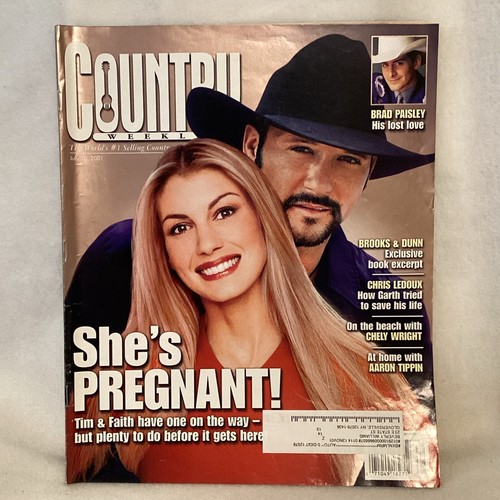 2001 July 10 Country Weekly Magazine She’s Pregnant! Tim & Faith One On ...