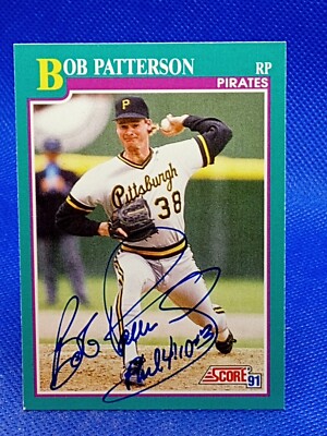 AUTOGRAPH AUTO Bob Patterson 1991 Score #636 | eBay