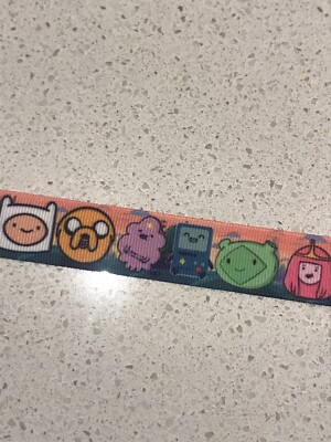 Printed Ribbon Roll Adventure Time Print Brand New 2.5cm Width. 1 x ...