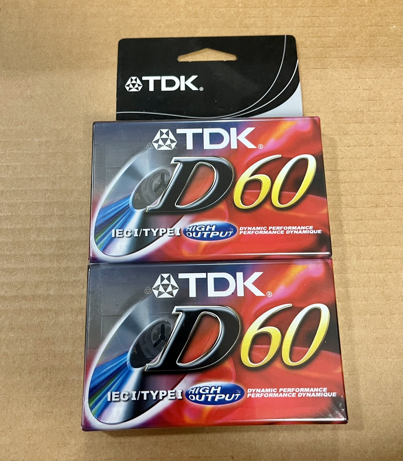 NEW TDK D60 Cassette Tape High Output 60 min New and Factory Sealed - 2 ...