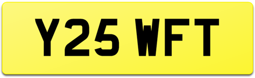 SWIFT RARE 2 DIGIT CAR REG NUMBER PLATE Y25 WFT SWIFTY SWIFTS MOTORHOME ...