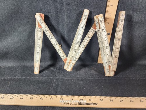 Vintage Folding Ruler Wood Carpenters Tool Works Complete No Issues | eBay