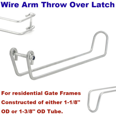 Over Throw Wire Arm Top Gate Latch Chain Link - Double Driveway Drive ...