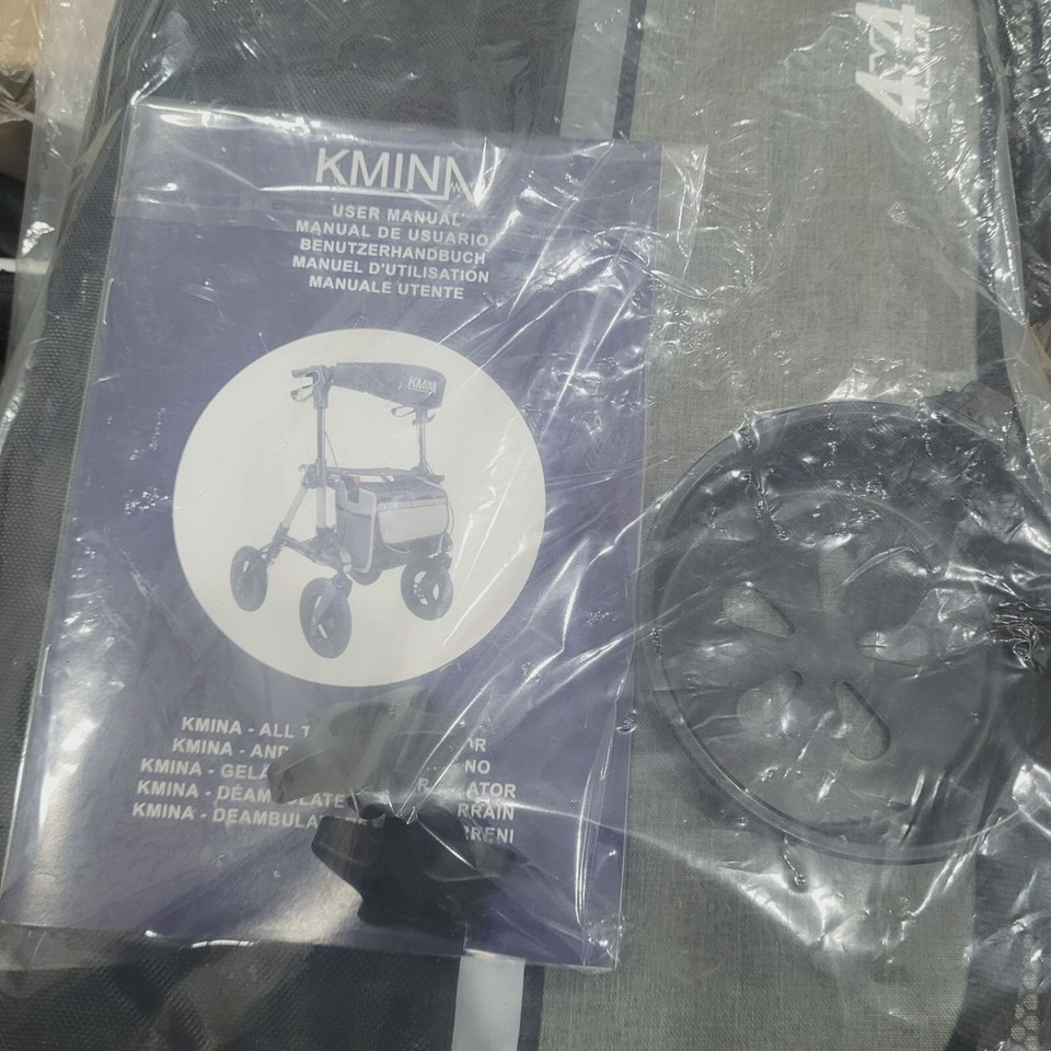 KMINA PRO All Terrain Walker Seat Outdoor Folding Rollator Basket 300 ...