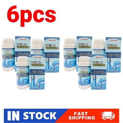 6x Fast Drain Remover Hot Sink Pipe Dredge Bomb Toilet Quick Foaming ...