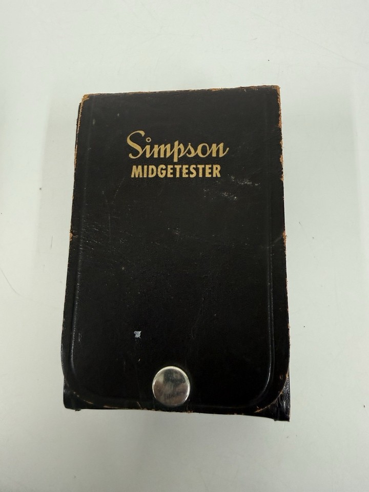 Vintage Simpson Model 355 Analog Midgetester Volt Ohm Meter Black with ...