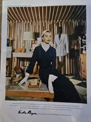 1950 Enka Rayon Jacques Fath Joseph Halpert dress Bronzinis Mens Shop ...