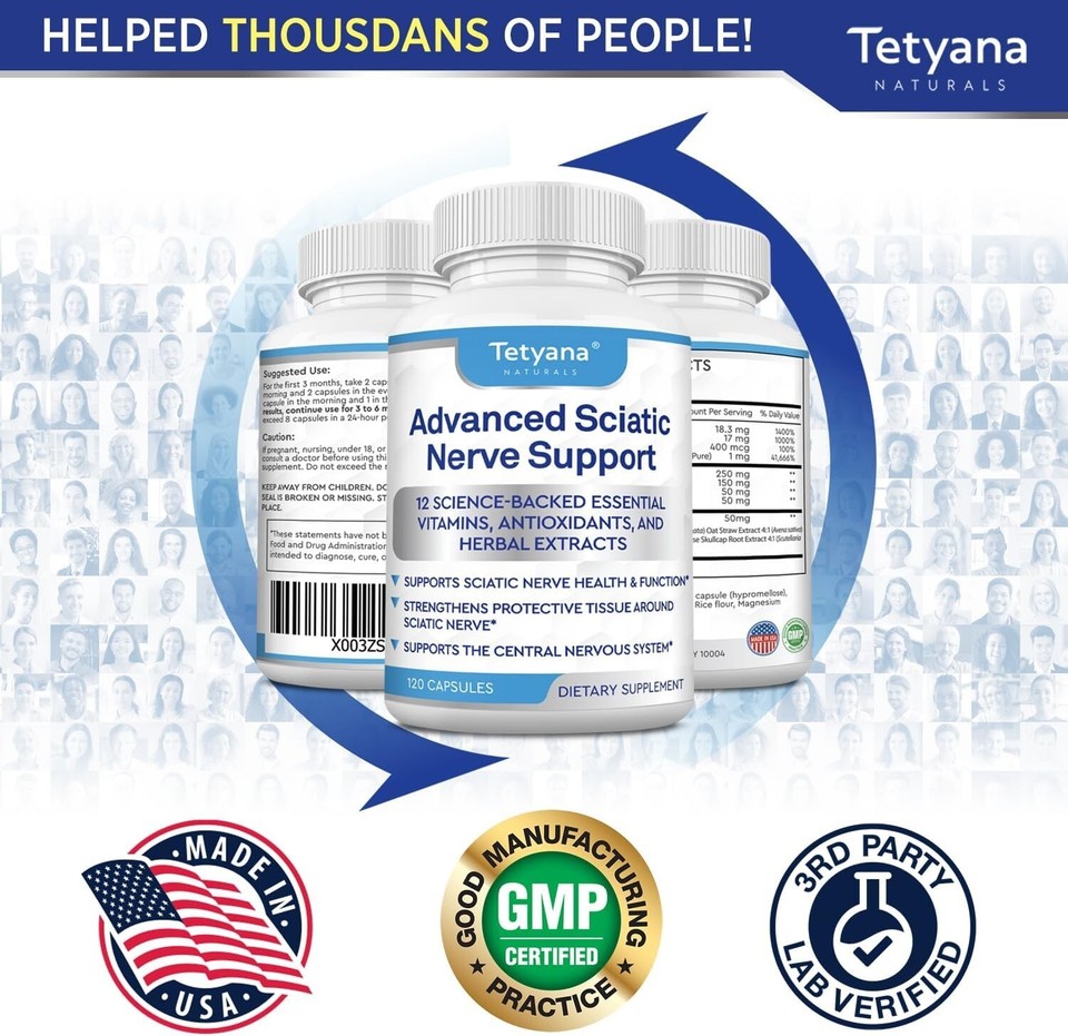 Advanced Sciatic Nerve Support Relief: Alpha Palm Vitamin, Alpha Lipoic ...