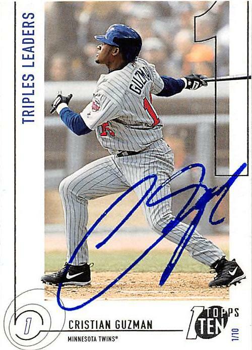 Christian Guzman autographed baseball card (Minnesota Twins) 2002 Topps ...