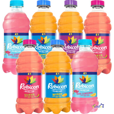 Rubicon Sparkling Mango, Rose Lemonade, Guava, Passion Fruit Juice ...