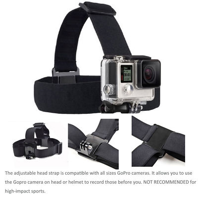 New Elastic Adjustable Head Strap Mount Belt For ALL GoPro Hero 2 3/3 ...