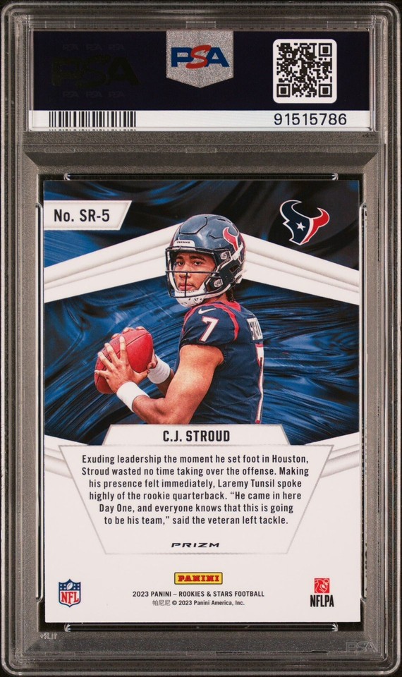 2023 CJ C.J. Stroud Rookies & Stars Stellar Rookies Red Plaid PSA 10 # ...
